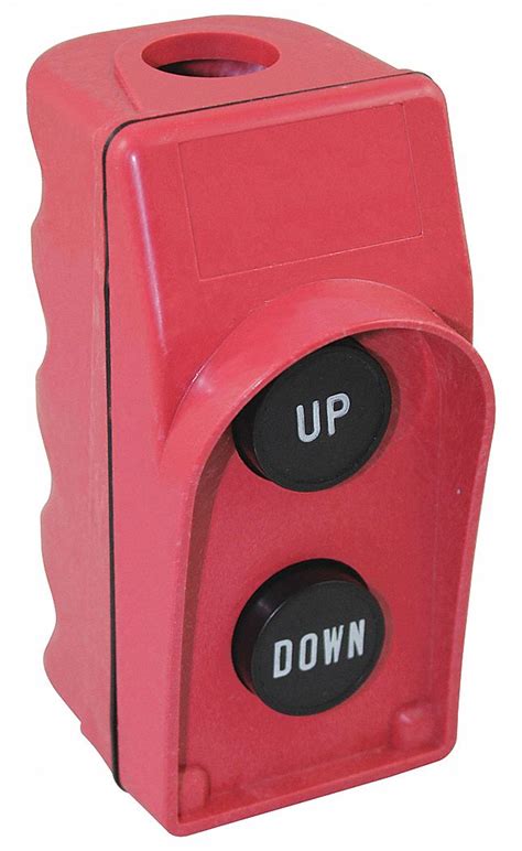 DAYTON Pendant Push Button Station Up Down NO Mechanical Interlock R X Red
