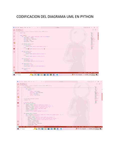 Codificacion Del Diagrama Uml En Python Pdf