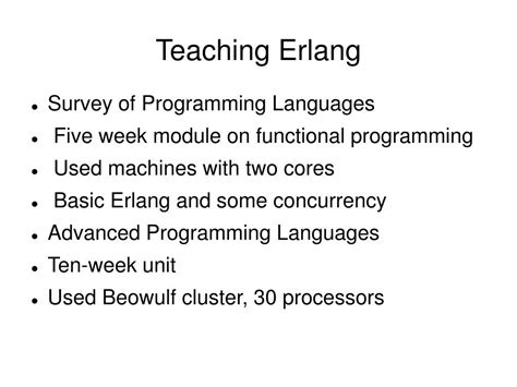 ppt multicore computing using erlang powerpoint presentation free download id 4476922