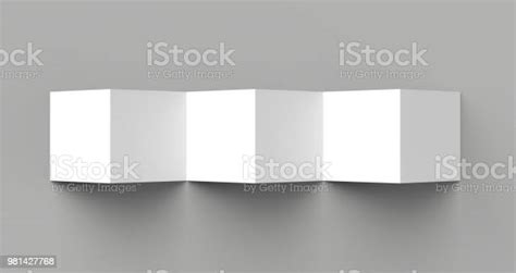 12 페이지 전단지 6 패널 아코디언 배z 평방 브로셔 모의 접어 회색 배경에 고립 3d 그림입니다 0명에 대한 스톡 사진 및 기타 이미지 Istock