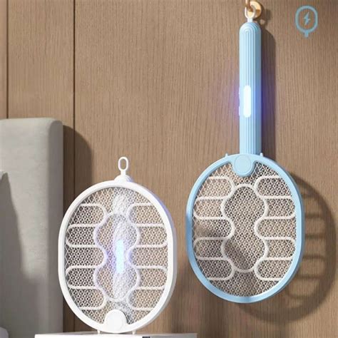 Foldable Rechargeable Electric Mosquito Killer Fly Swatter With Uv