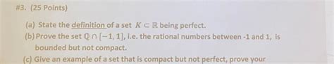 Solved Points A State The Definition Of A Set KR Chegg Com