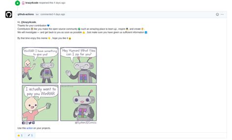 Memes On Github Issues And Prs Github Action Rgithubproject