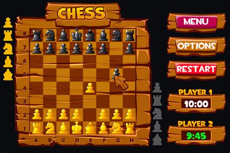 Chess Game Ui Interface And Button Set 17102209 Vector Art At Vecteezy
