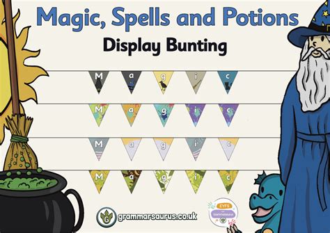 Eyfs Magic Spells And Potions Display Bunting Grammarsaurus