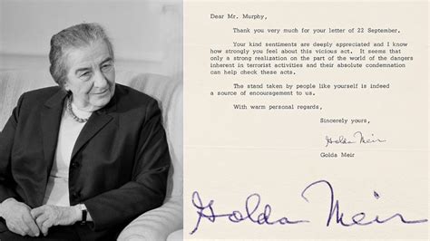 Golda Meir Allasta La Lettera Sul Massacro Alle Olimpiadi Di Monaco