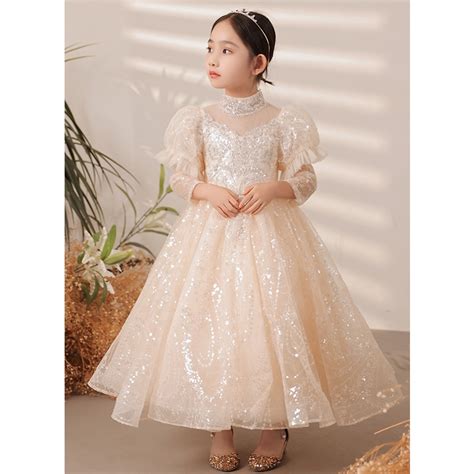 ชุดเดรสราตรี ผ้ากอซ ขนปุย สไตล์เจ้าหญิง สําหรับเด็กผู้หญิง E100 Shopee Thailand