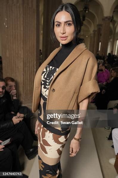 Diala Makki In The Front Row At Max Mara Fall 2023 Ready To Wear