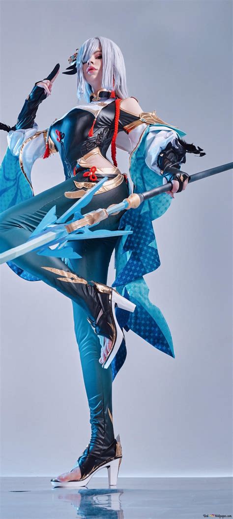 Real Hot Anime Girl Shenhe Genshin Impact K Wallpaper Download