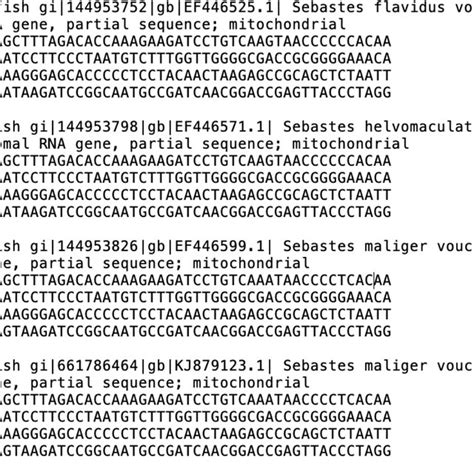 A Screen Capture Example Of The Prey Database Fasta File Download