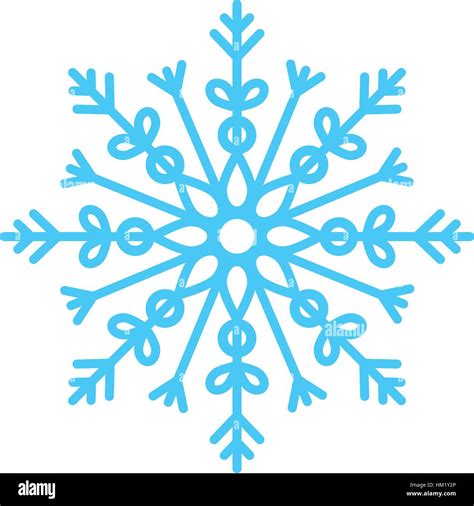 Snowflake Winter Symbol Icon Vector Illustration Graphic Design Stock