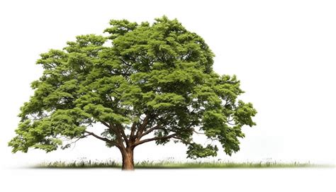 Premium AI Image Isolated Side View Of Tree Silhouette