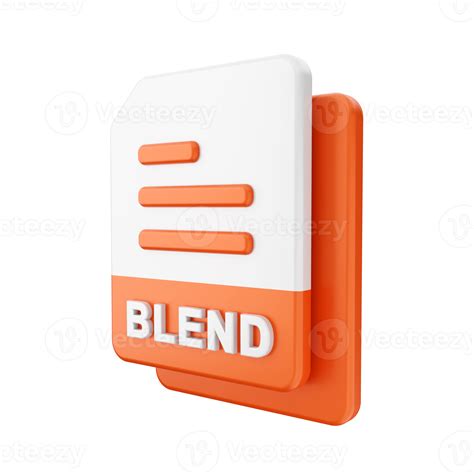 3d File Blend Icon Illustration 22597517 Png