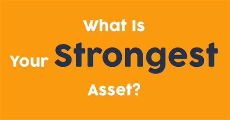 What Is Your Strongest Asset Quizdoo