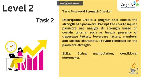 Completed Level 2 Task 2 Of Password Strength Checker Project In Java At Cognifyz Technologies