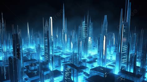 푸른 빛이 있는 미래 도시 3d 그림 3d 렌더링 미래 도시 배경 일러스트 및 사진 무료 다운로드 Pngtree