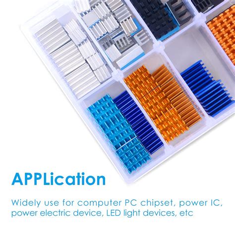 GetUSCart GeeekPi 102pcs Heatsink Kit With Conductive Adhesive Tape