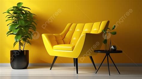 3d 렌더링으로 만든 노란색 안락의자를 갖춘 현대적인 거실 공간 현대 거실 거실 인테리어 녹색 방 배경 일러스트 및 사진