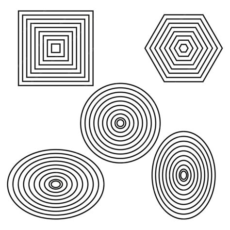 Premium Vector Concentric Radial Shapes Radiating Circular Spiral