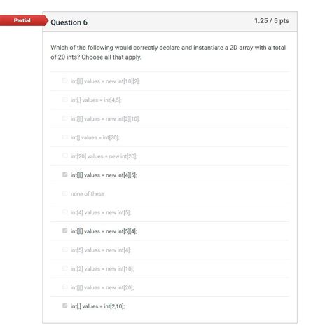 Solved Which Of The Following Would Correctly Declare And