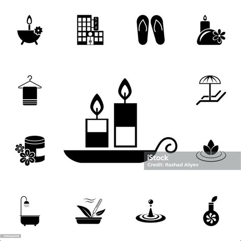 아로마 촛불 아이콘입니다 웹 및 모바일에 대 한 보편적인 스파 아이콘 설정 꽃 식물에 대한 스톡 벡터 아트 및 기타 이미지 꽃 식물 등유 디자인 Istock