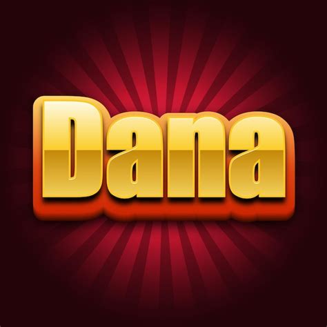 Premium Photo Dana Text Effect Gold Attractive Background Card Photo