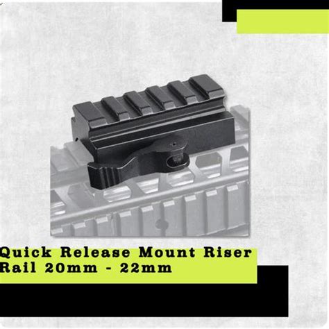 Jual Quick Release Scope Mount 20mm Weaver Picatinny Rail 34 Riser