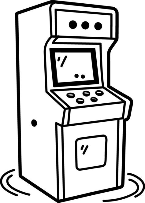 Arcade Game Machine Icon In Doodle Style 54582866 Vector Art At Vecteezy