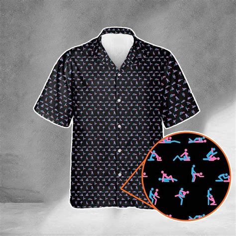 Sexual Positions Pattern Hawaiian Shirt Man Woman Stick People Hawaiian Shirt Short Sleeve