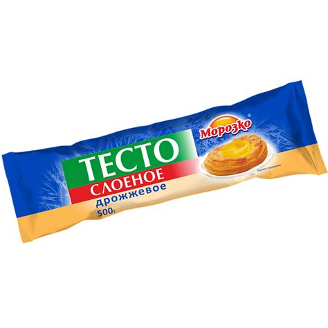 Слоеное дрожжевое тесто "Морозко" 500 г - Состав, способ приготовления ...