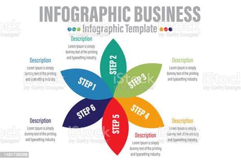 숫자 6 옵션이 있는 인포그래픽 템플릿은 워크플로 레이아웃 다이어그램 숫자 스텝업 옵션에 사용할 수 있습니다 0명에 대한 스톡