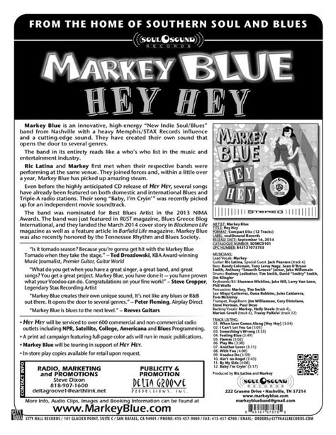 Artist One Sheets By Jerry Dunaway At