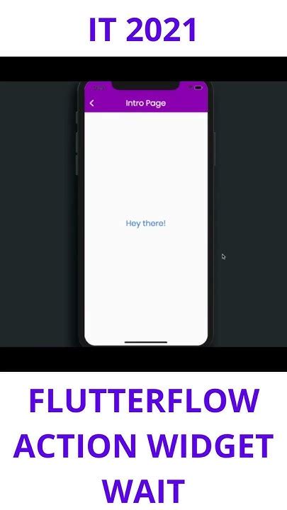 Flutterflow Action Widget Wait Flutter Flutterflow Videotutorial