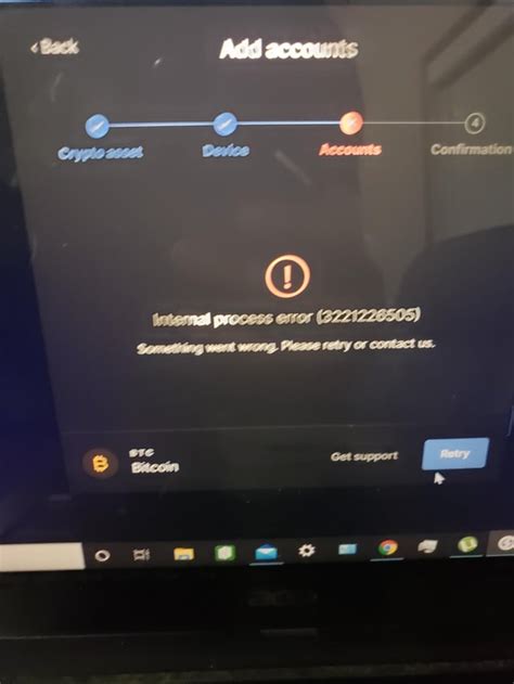 Internal Process Error On Ledger App Help Needed Rbitcoin