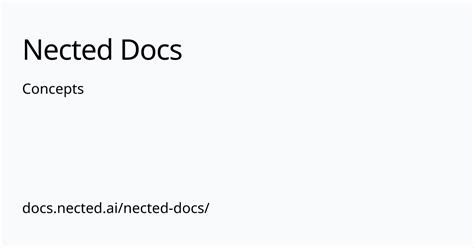 concepts nected docs