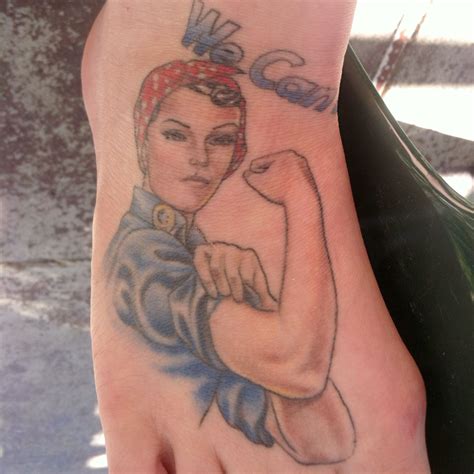 Foot Tattoo Rosie The Riveter Foot Tattoo Tattoos Rosie The Riveter