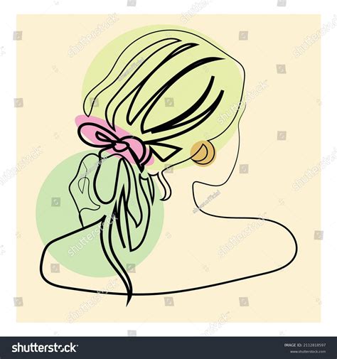 Abstract Woman Face One Line Drawing Stock Vector Royalty Free 2112818597 Shutterstock