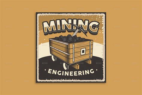 Retro Mining Engineering Poster