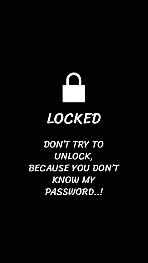 Download Locked Password Warning Graphic Wallpaper