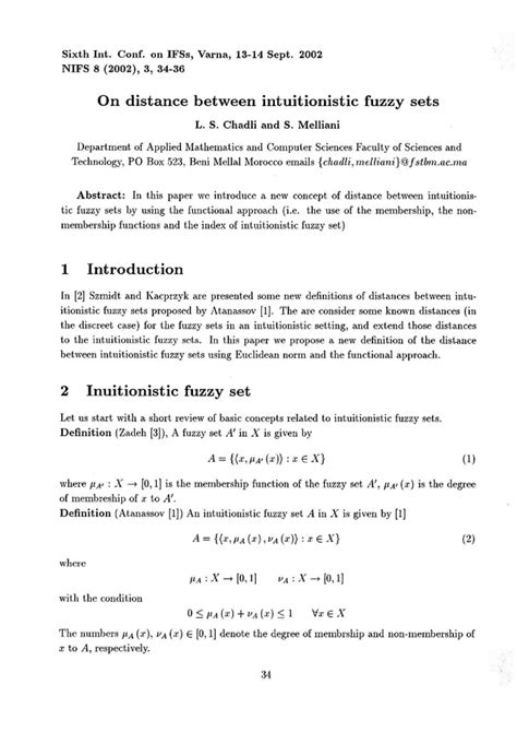 Filenifs 08 3 034 036pdf From Ifigenia The Wiki For Intuitionistic Fuzzy Sets And Generalized
