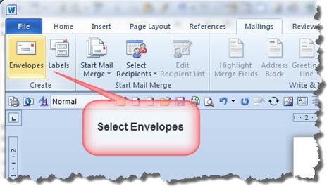 Print Custom Envelope Size Microsoft Word