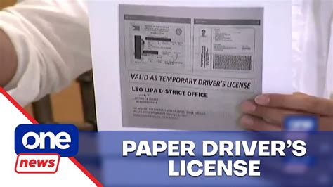 LTO To Issue Paper Drivers License Amid Shortage Of Plastic Cards YouTube