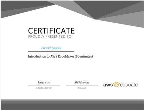 Poorvi Bansal On Linkedin Aws Awscertification Awsrobomaker