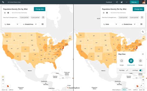 Use Side By Side And Swipe Maps Visualizing Data Using Maps