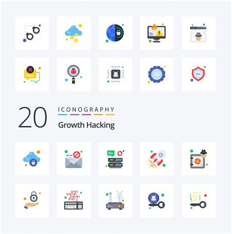 Premium Vector 20 Hacking Flat Color Icon Pack Like Box Rocket Ban