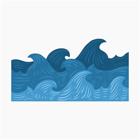 신선한 푸른 물 스플래시 요소 그림 프리미엄 벡터