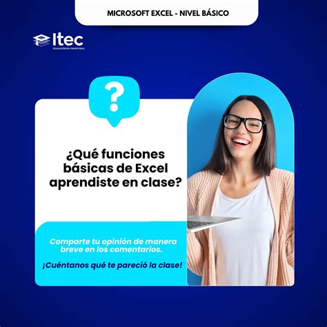 Itec Educación En Tiempo Real 𝐆𝐑𝐀𝐍 𝐀𝐏𝐄𝐑𝐓𝐔𝐑𝐀 𝐃𝐄𝐋 𝐂𝐔𝐑𝐒𝐎 Microsoft Excel Nivel BÁsico 🙌 📲