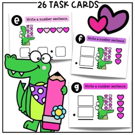 Valentines Day Math Task Cards Composing And Decomposing Teen Numbers