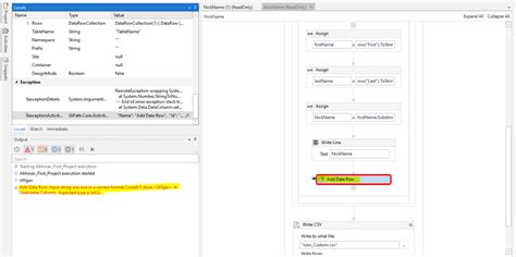 On Storing String Variable Into Add Data Row Activity Getting Error Help Uipath Community Forum