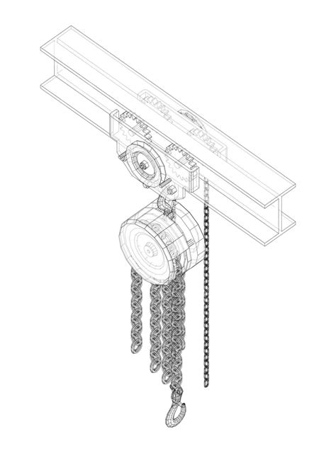 A Hoist On The Beam Vector Equipment Link Technology Vector Equipment